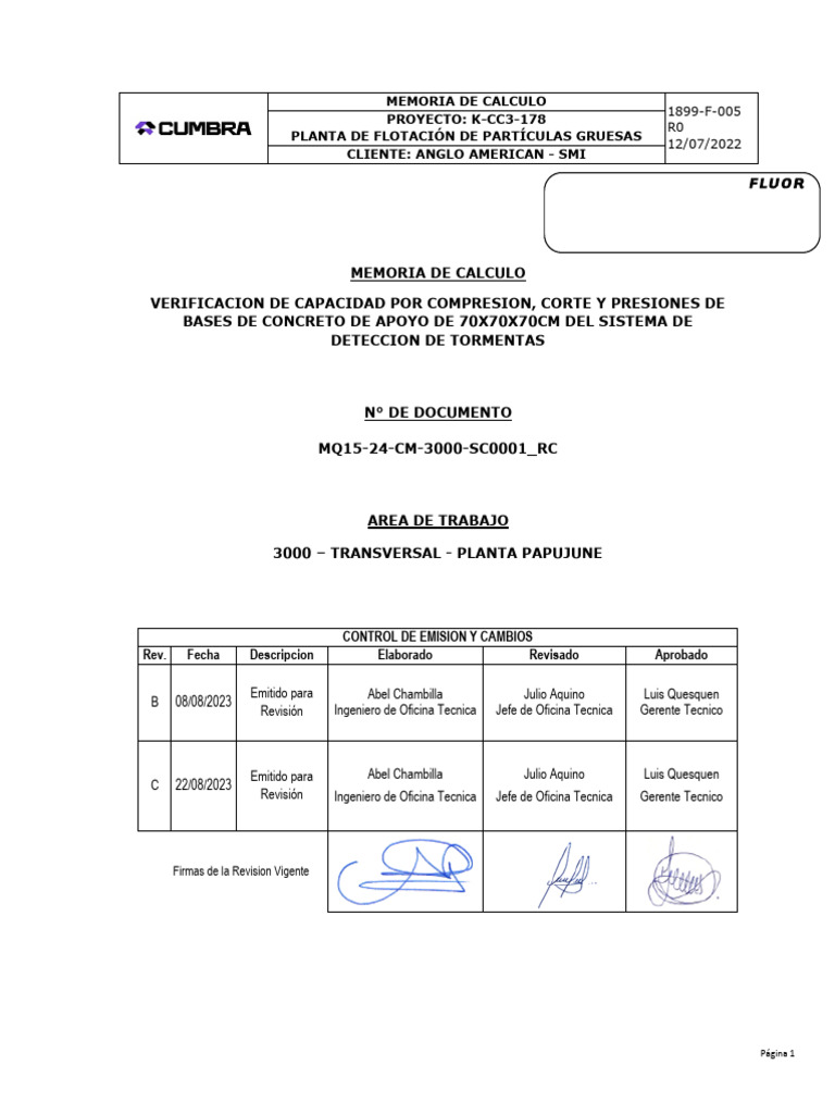 MQ15 24 CM 3000 SC0001 - RC - Ev | PDF | Hormigón | Ingeniería estructural