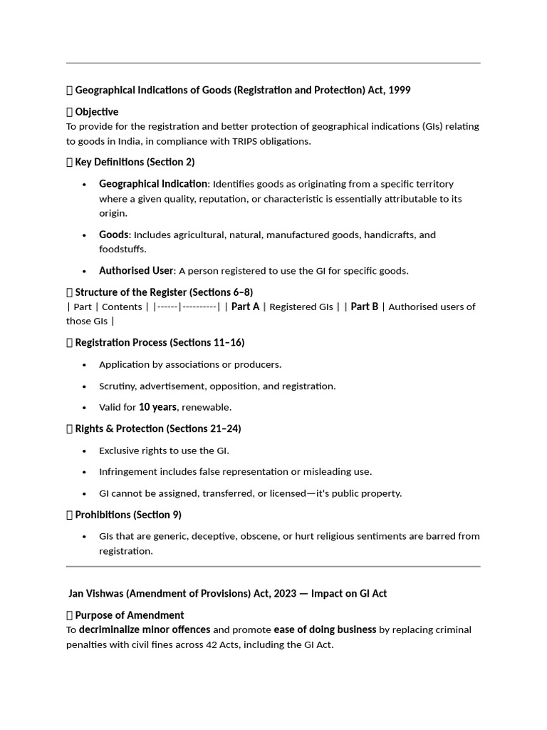 Geographical Indications Act Overview | PDF | Justice | Crime & Violence