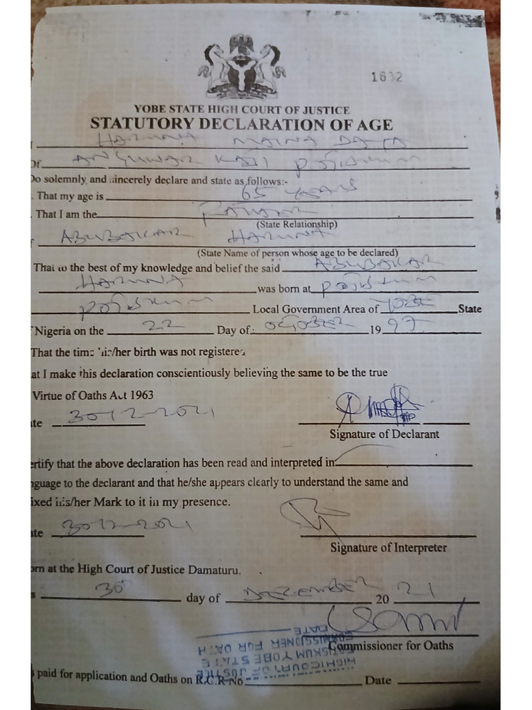My Declaration | PDF
