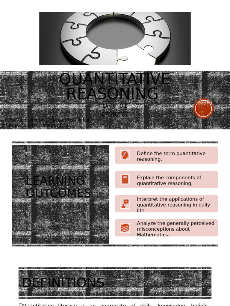 Understanding Quantitative Reasoning | PDF | Mathematics | Reason