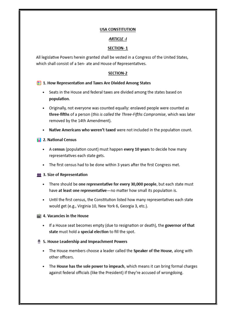 Usa Constitution Article 1 To 7 | PDF | American Government ...