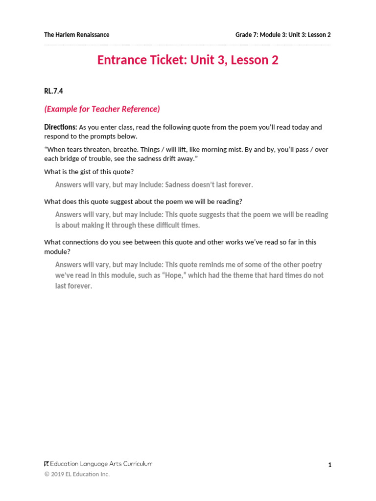 G7m3u3l2modulelessons Supportingmaterials 0420 | PDF | Poetry | Verb