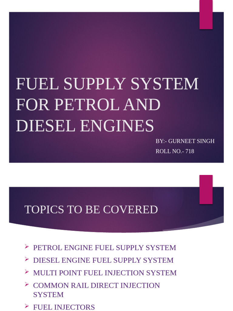 2 Fuel Supply System | PDF | Fuel Injection | Pump