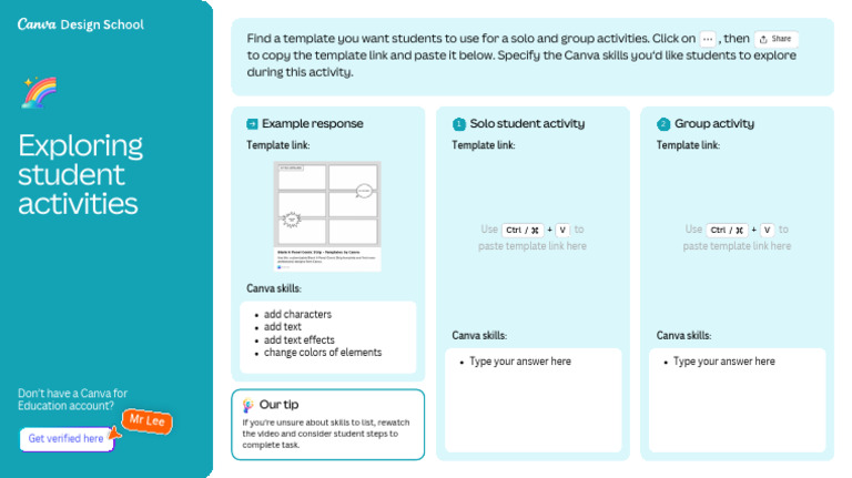 Canva Activity Template for Students | PDF