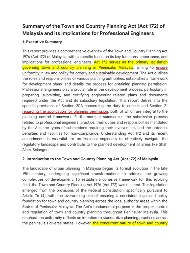 Overview of Act 172 for Engineers | PDF | Civil Engineering ...