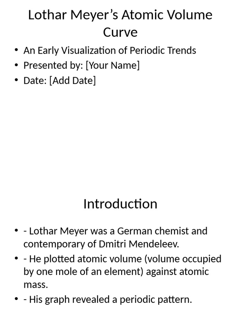 Lothar Meyer’s Atomic Volume Curve | PDF