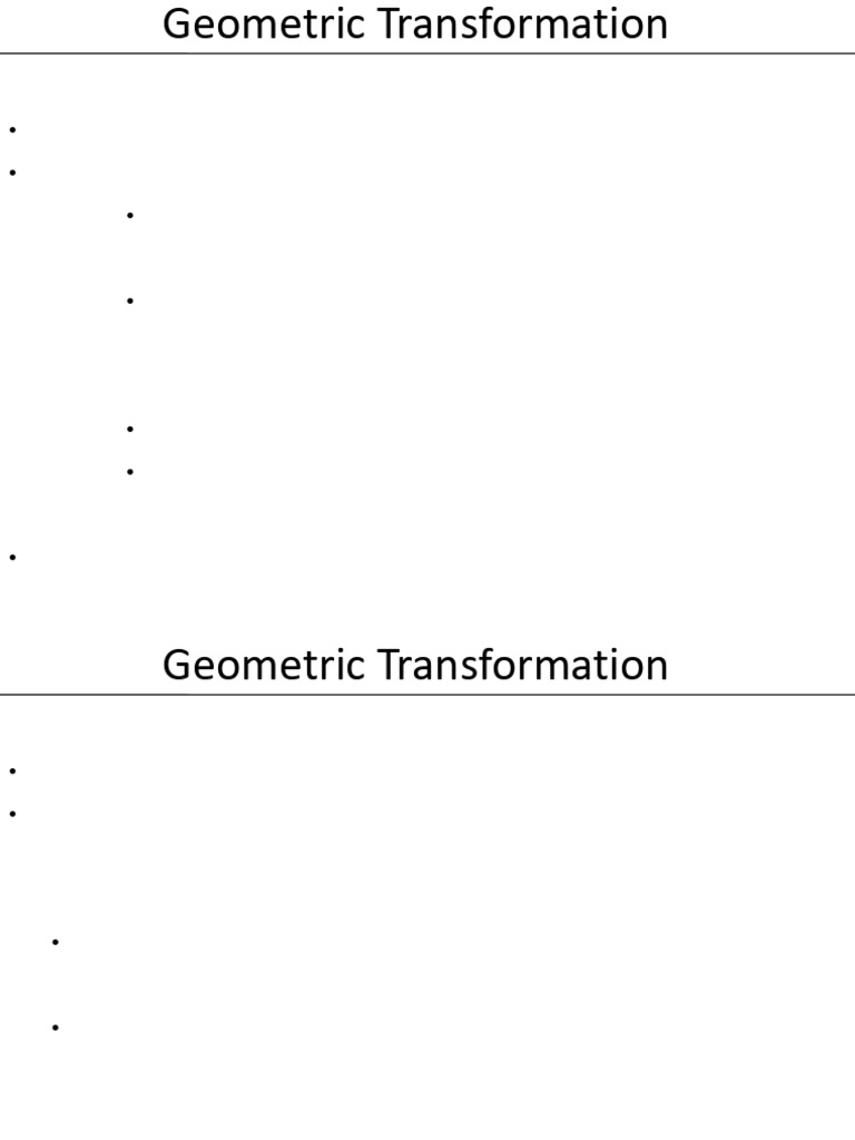 Understanding Geometric Transformations | PDF | Algebra | Linear Algebra