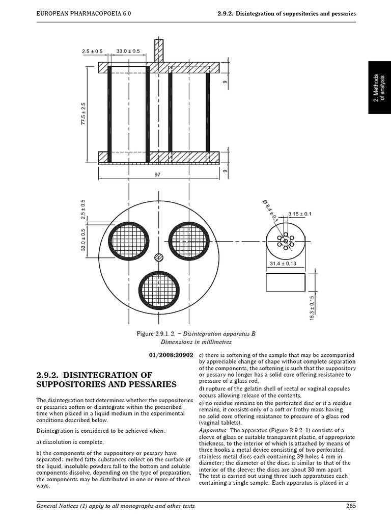 2.9. 2. Disintegration of Suppositories and Pessaries 20902e | PDF ...