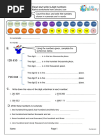 Value of Underlined Digits Worksheet | PDF