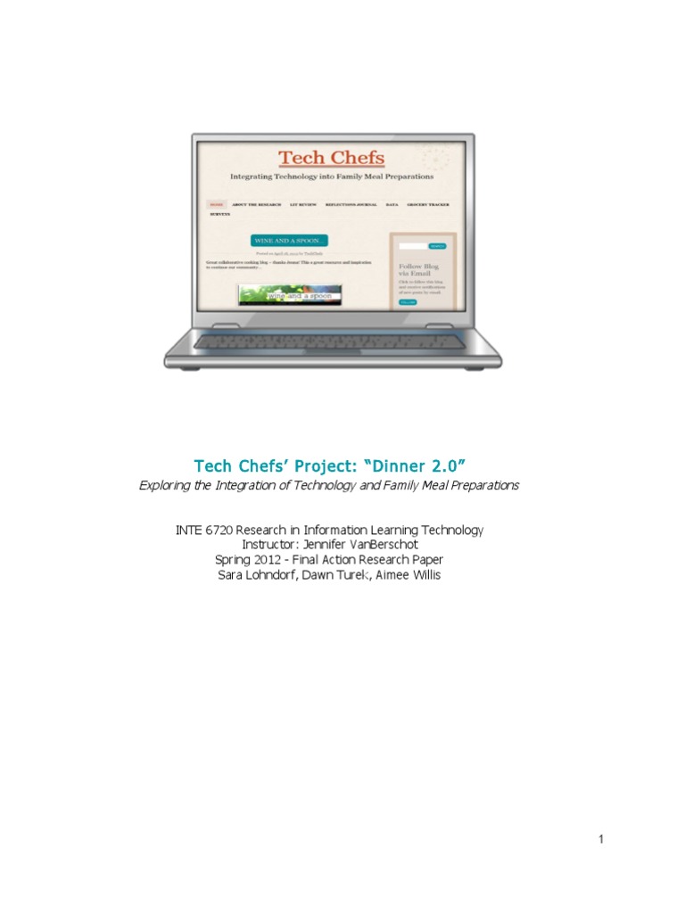 Tech Chefs' Project: "Dinner 2.0": Exploring The Integration of Technology and Family Meal ...