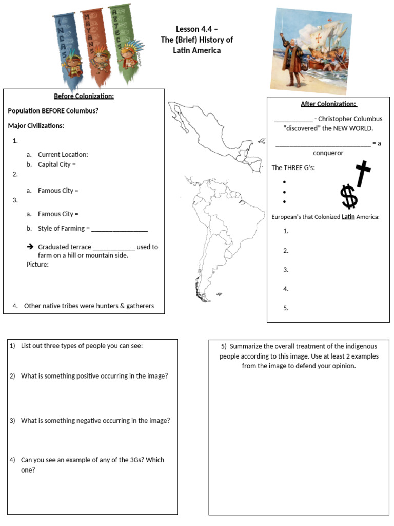 History of Latin America: Pre-Colonization to Effects | PDF | European ...