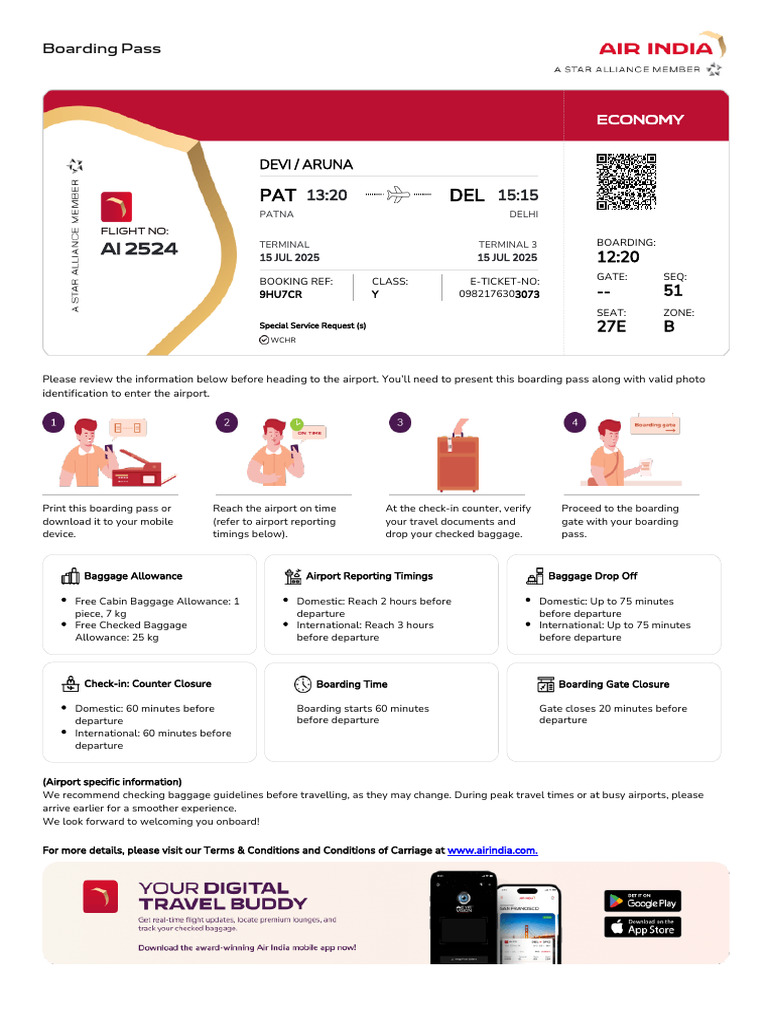 Boarding Pass ARUNA | PDF | Baggage