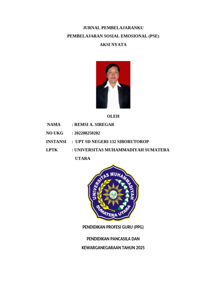 Jurnal Pembelajaranku Pembelajaran Sosial Emosional (Pse) Remsi | PDF