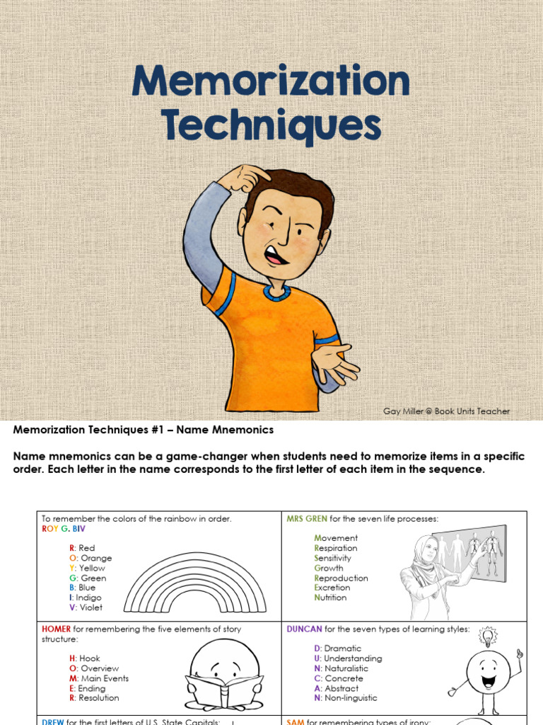 Memorization Techniques | PDF | Planets In Astrology | Mnemonic
