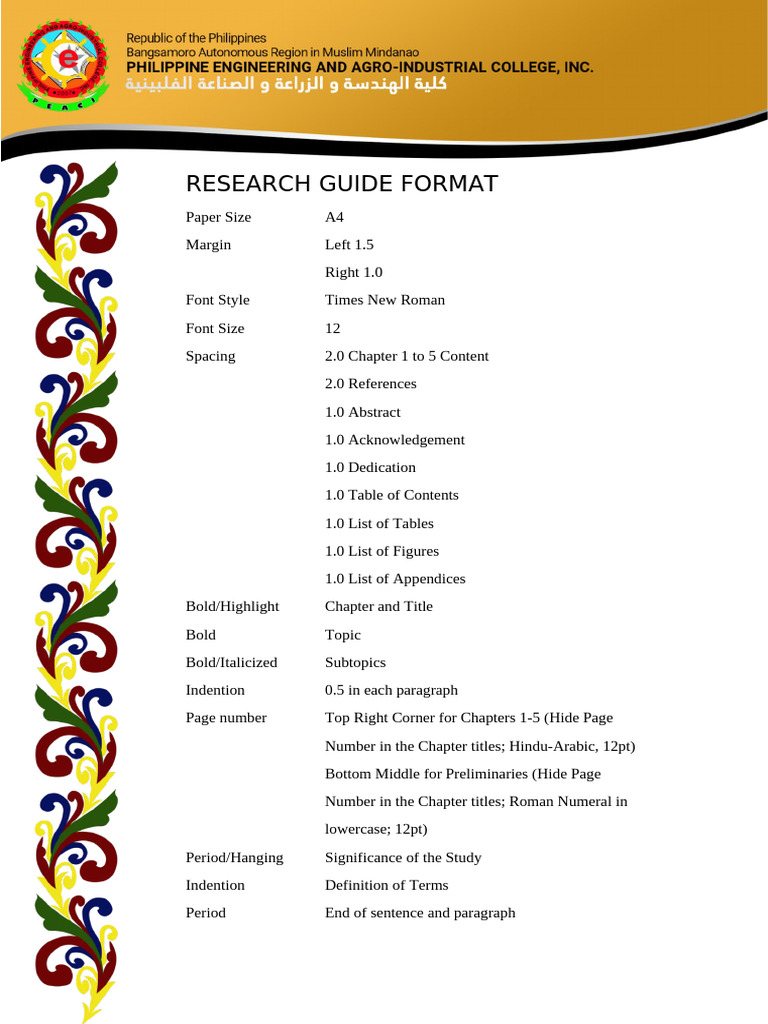 SRC Thesis Format Outline 3 1 | PDF | Sampling (Statistics) | Statistics