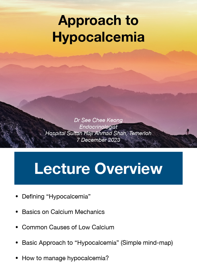Managing Hypocalcemia: Key Approaches | PDF | Vitamin D | Medical ...