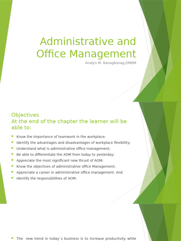 Administrative and Office Management | PDF | Human Resources | Business