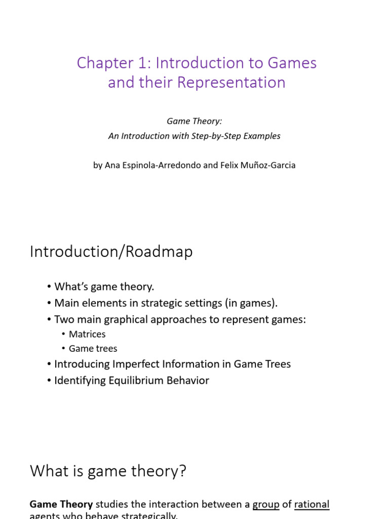 Game Theory Slides Chapter 1 | PDF | Economics Of Uncertainty | Game Theory