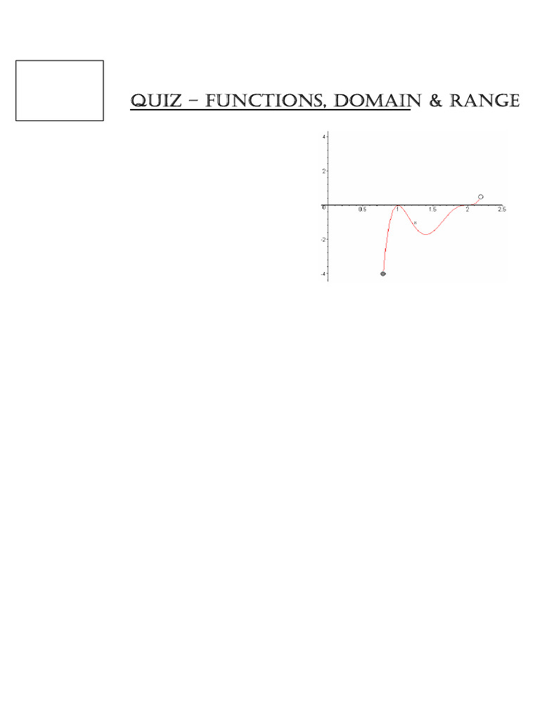 13 - QUIZ Functions Domain Range | PDF