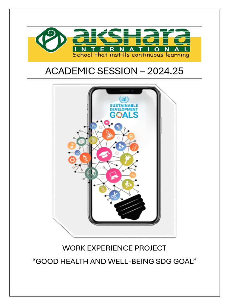 Class 12 Work Experience: Health Project | PDF | Health Care