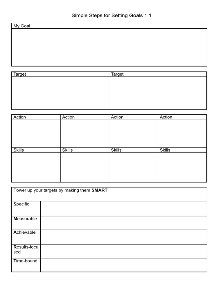 4.) Setting Goal - Student Worksheets | PDF