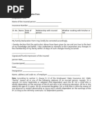 Family Members Declaration Form | PDF