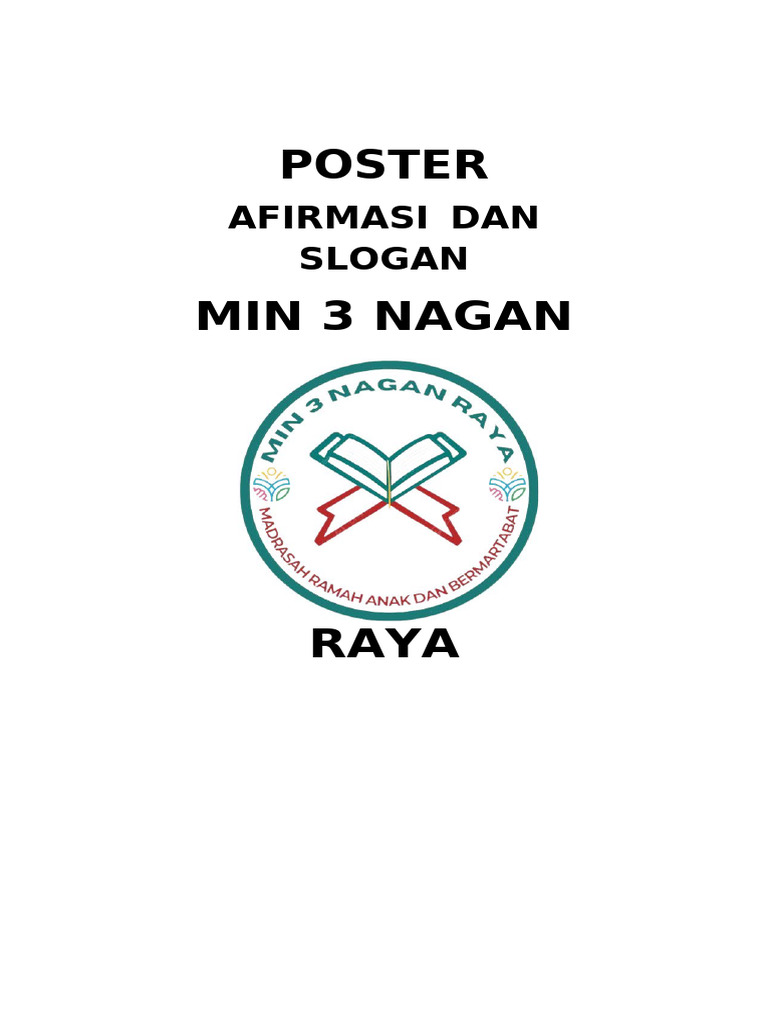 1.3.b3 Poster Afirmasi Dan Slogan - PdfToWord SUDAH PRINT | PDF