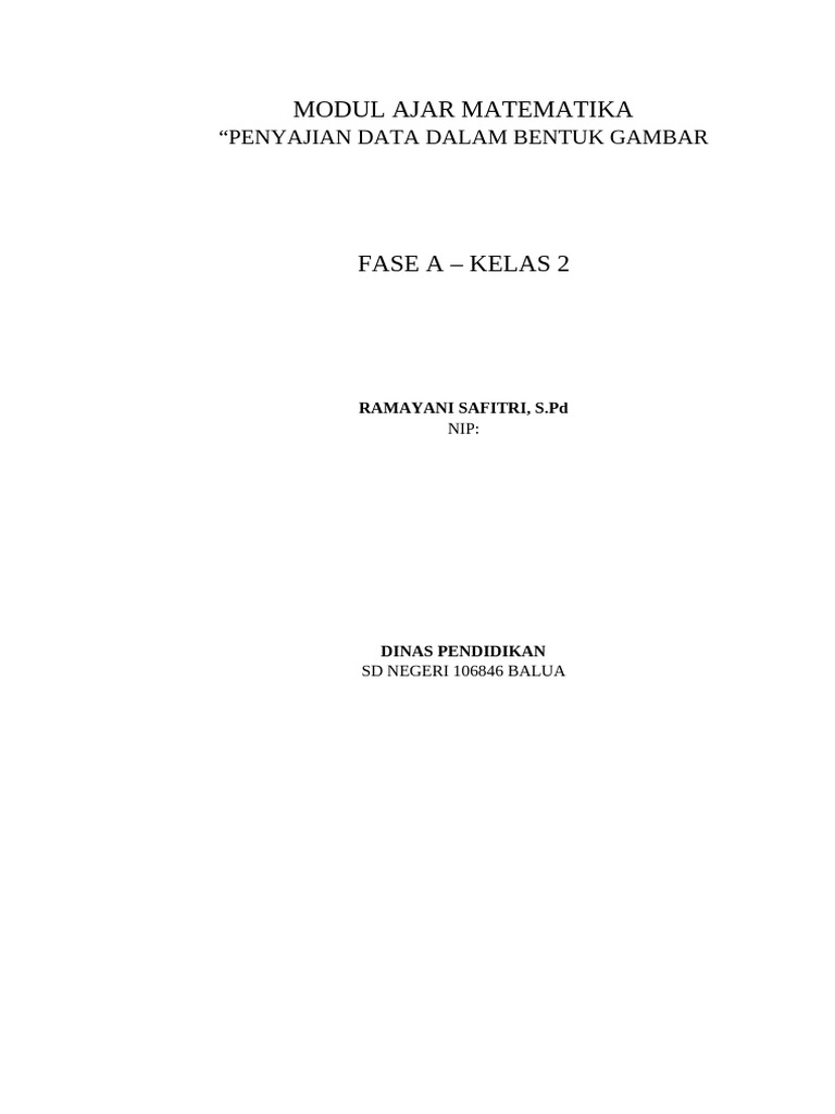 Modul Ajar Matematika Kls 2 | PDF