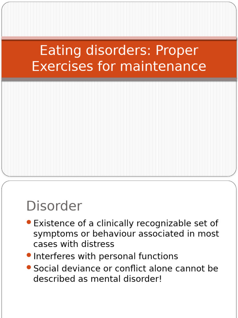 Exercises for Managing Eating Disorders | PDF | Eating Disorder | Eating