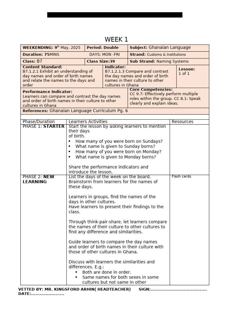 B7-GH-WK1-12 Term 3 Lesson Plan | PDF | Poetry | Rhyme