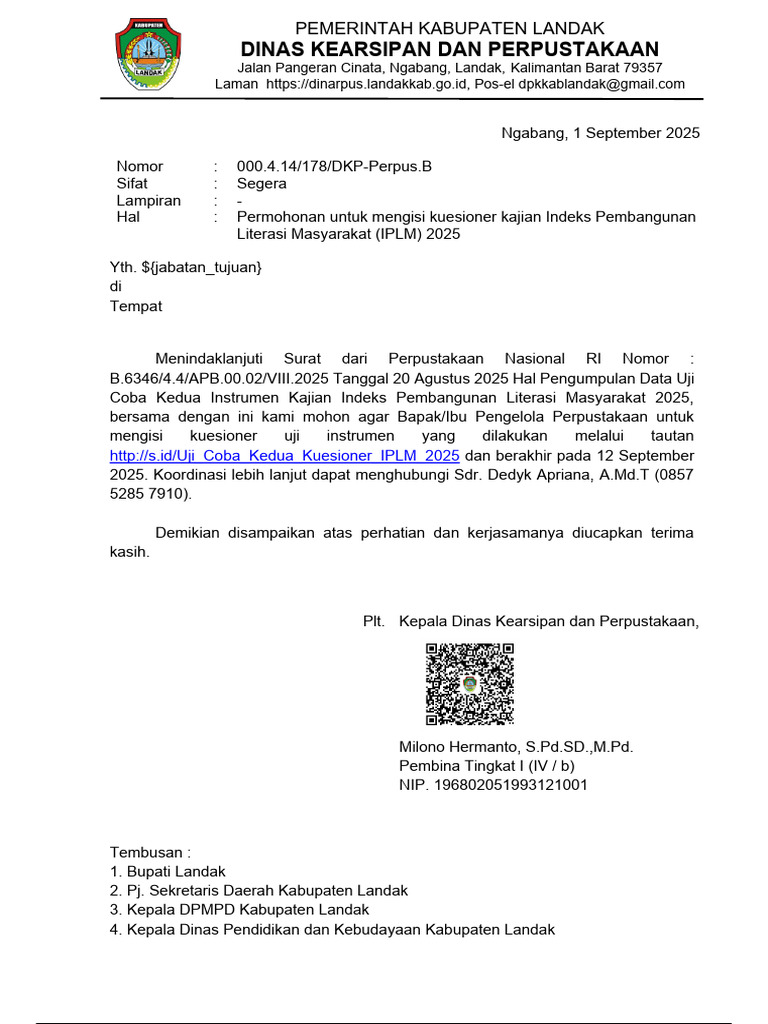 Kuesioner IPLM 2025 | PDF