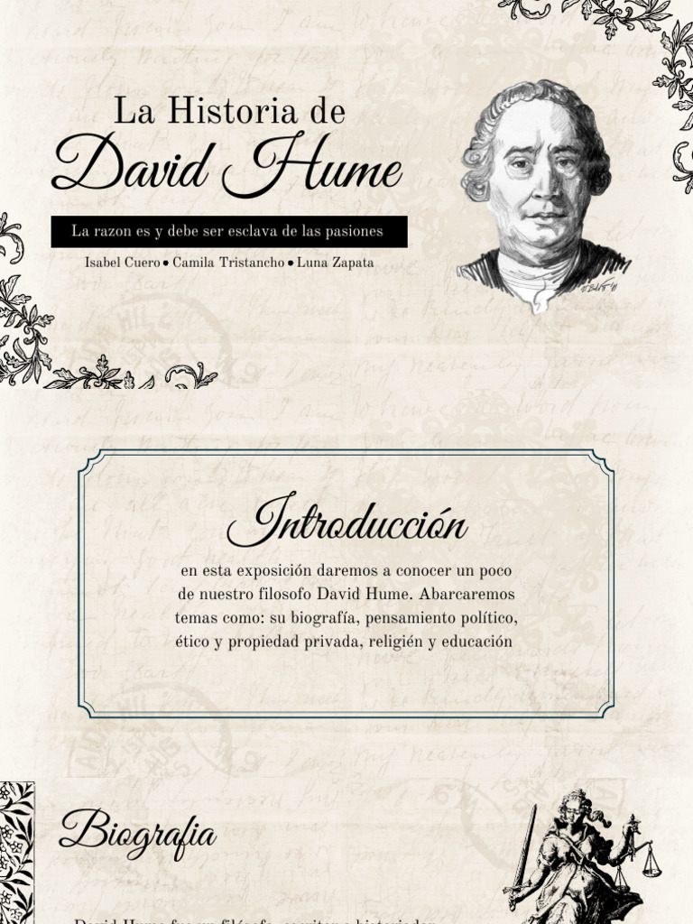 David Hume: Filosofía y Pasiones | PDF | David Hume | Educación en ...