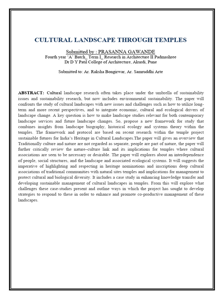 Final Report Elective | PDF | Landscape | Evaluation