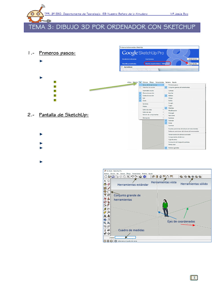 Introducción a SketchUp para 3D | PDF | Sketch Up