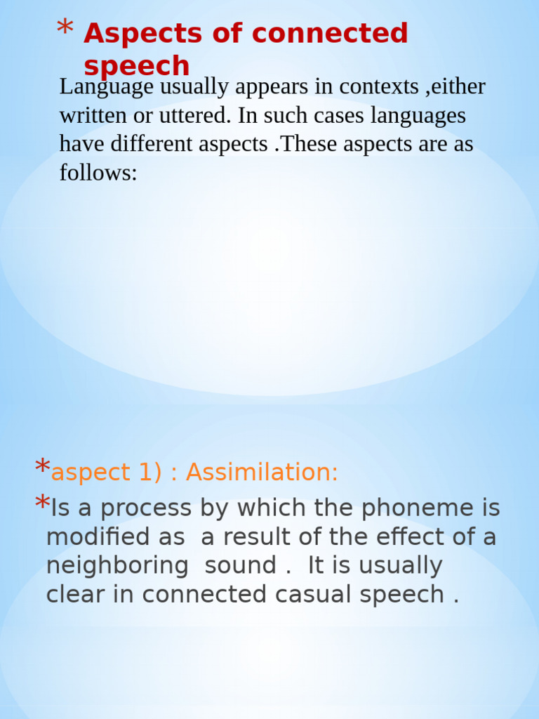 Aspects of Connected Speech Explained | PDF | Stress (Linguistics) | Rhythm
