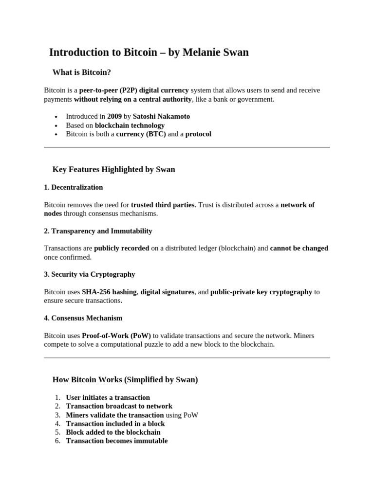 Bitcoin Overview and Scripting Insights | PDF | Bitcoin | Cryptography