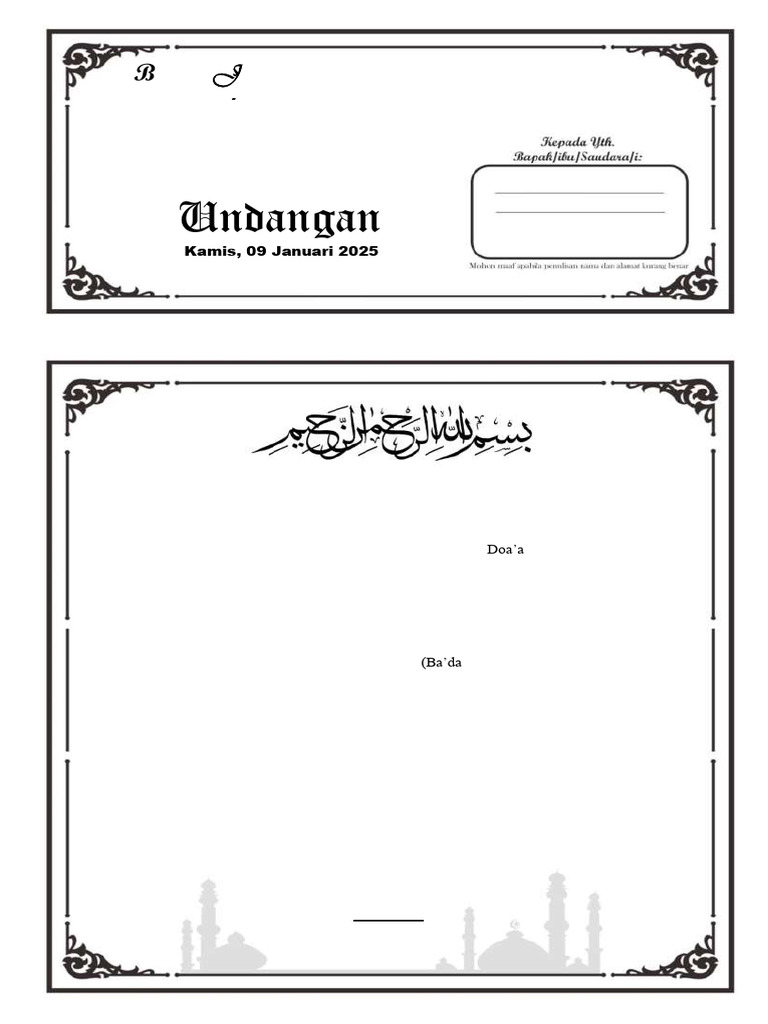 Undangan-Haul Ke-7 Mbah Uti | PDF
