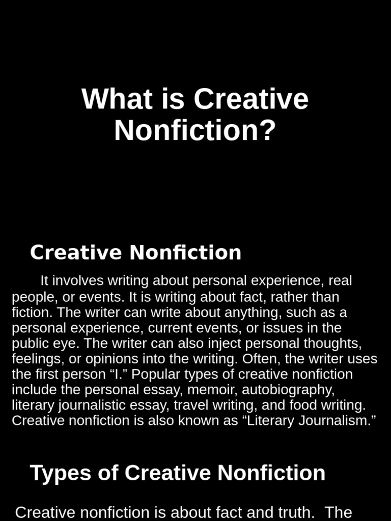 Creative Nonfiction M8 | PDF | Creative Nonfiction | Writing