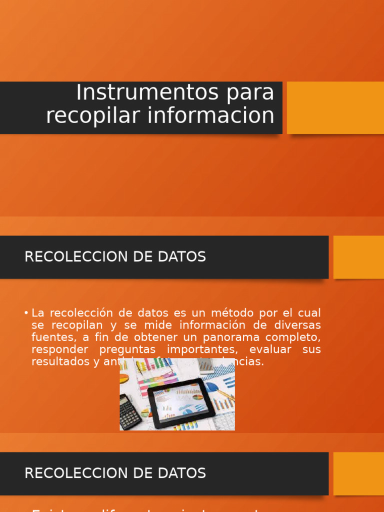 1 Instrumentos para Recopilar Informacion | PDF | Cuestionario | Datos