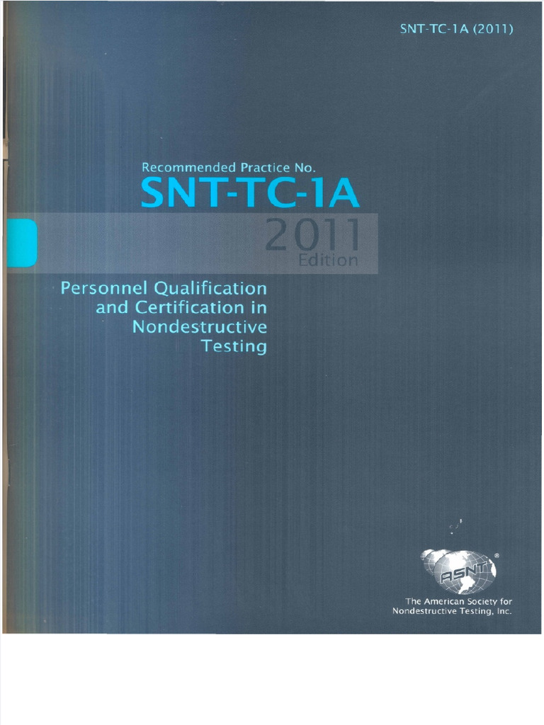 Asnt Snt-Tc-1a - 2011 | PDF
