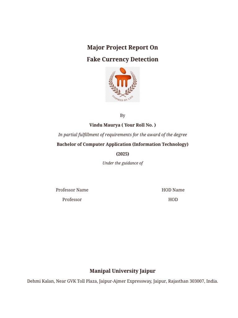 AI-Based Fake Currency Detection System | PDF | World Wide Web ...