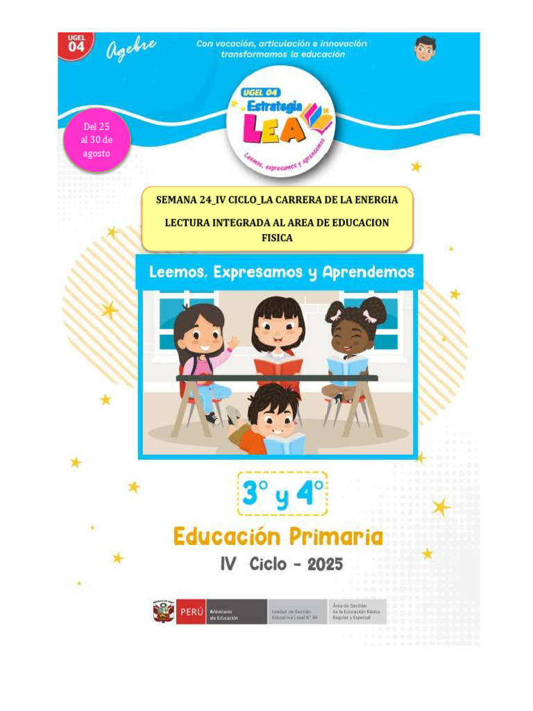 LECTURA 24 IV CICLO La Carrera de La Energia | PDF