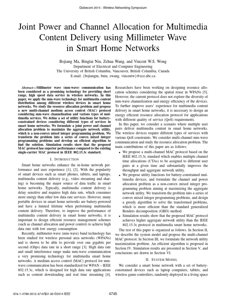 Joint Power and Channel Allocation For Multimedia Content Delivery ...