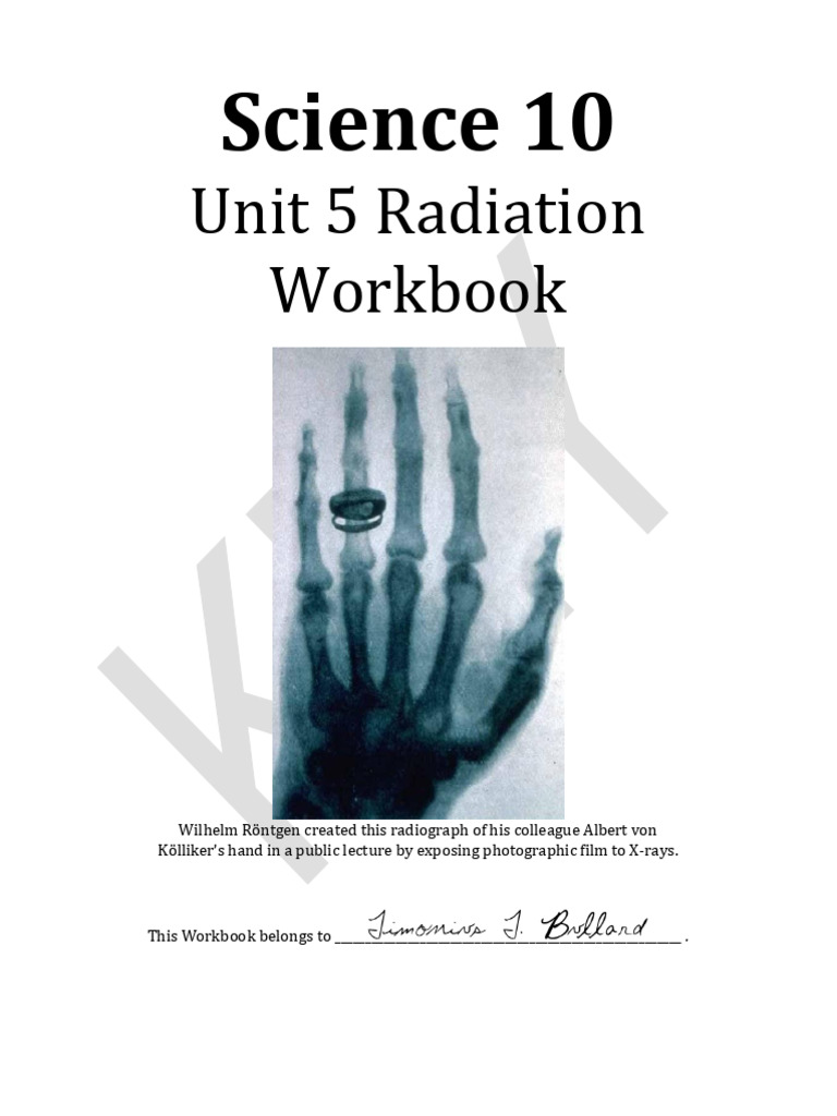 Unit 5 Radiation Workbook Key | PDF | Nuclear Physics | Radioactive Decay