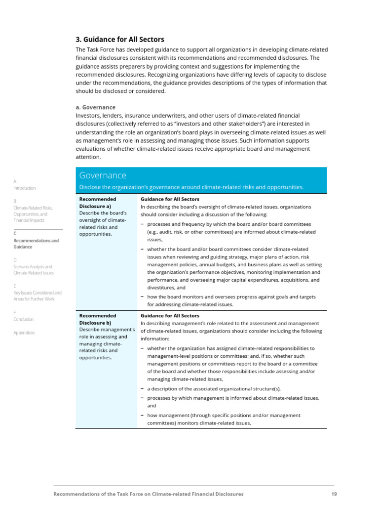 TCFD 2017 Recommendations Overview | PDF | Risk | Greenhouse Gas