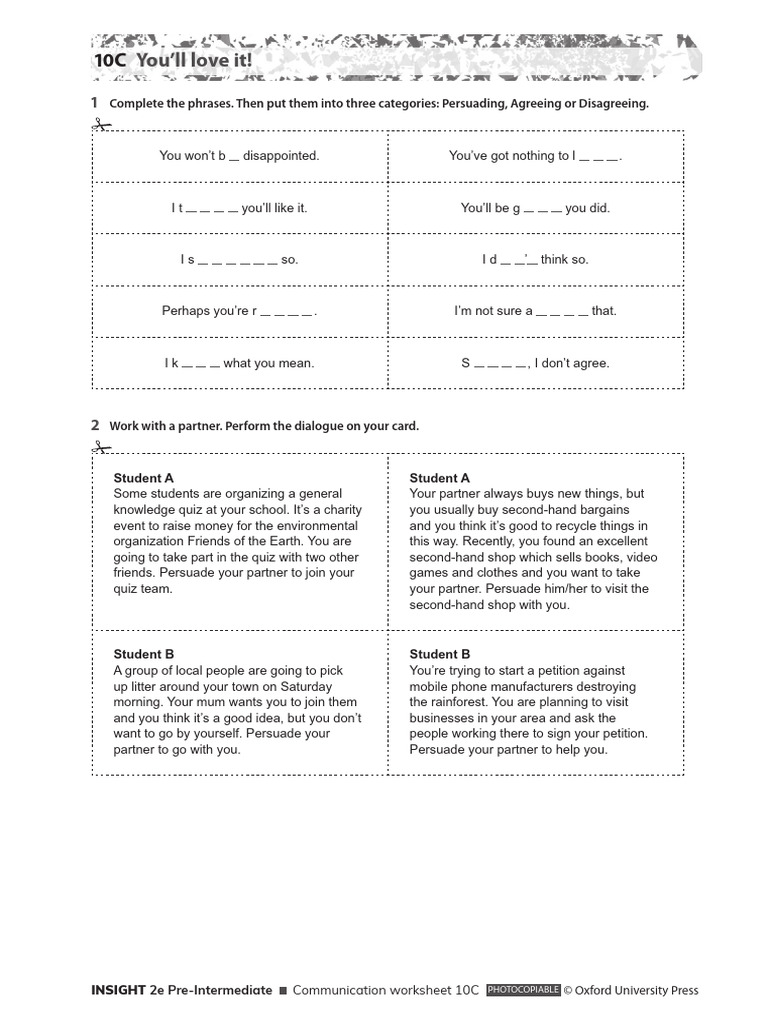 Communication Skills: Persuasion Worksheet | PDF