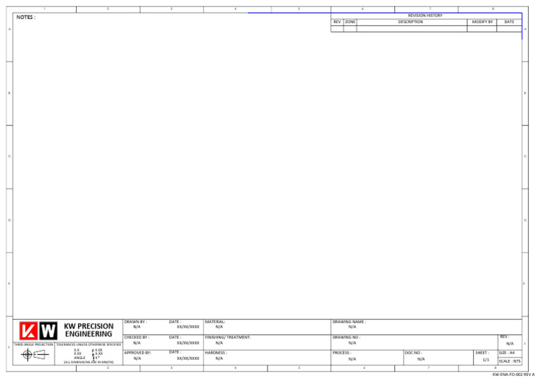 KW Precision Engineering Drawing | PDF