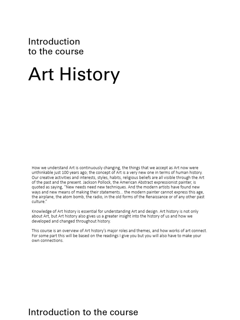 What Is Art History Introduction 2021 | PDF | Art History | Essays