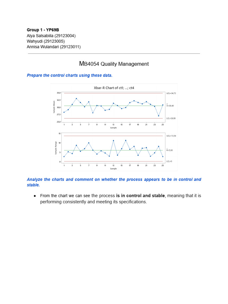 SPC Control Chart | PDF
