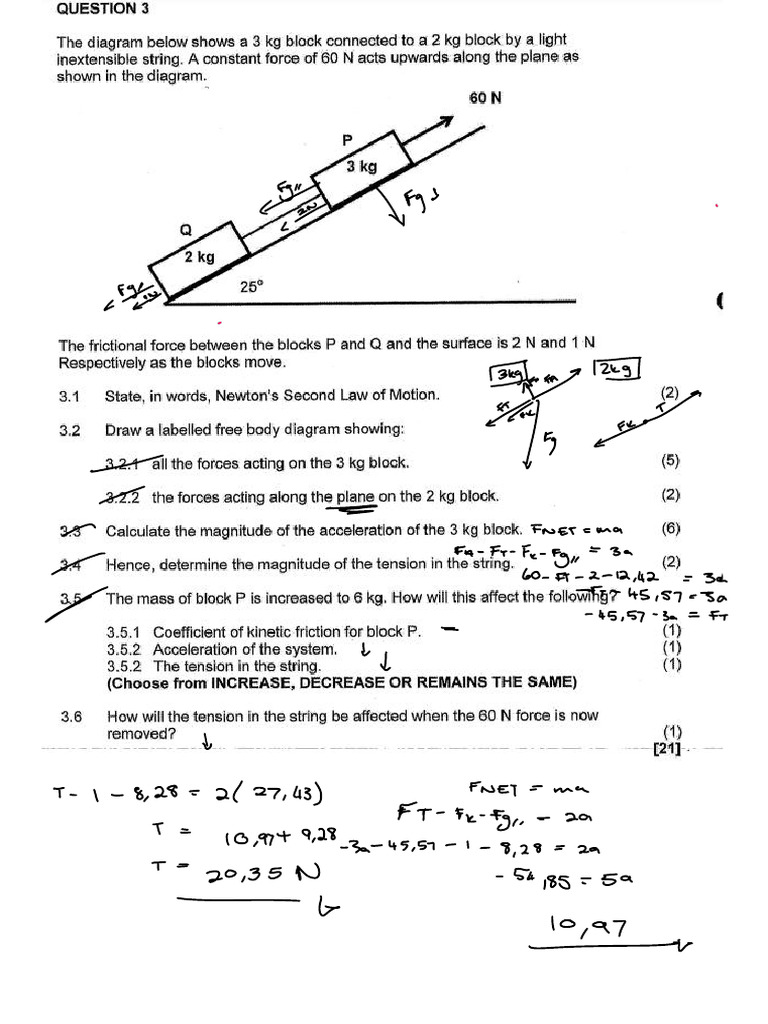 Newton's Laws Pulley | PDF